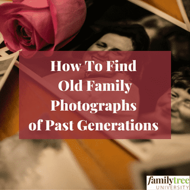 Lecture Hall - How To Find Old Family Photographs of Past Generations ...