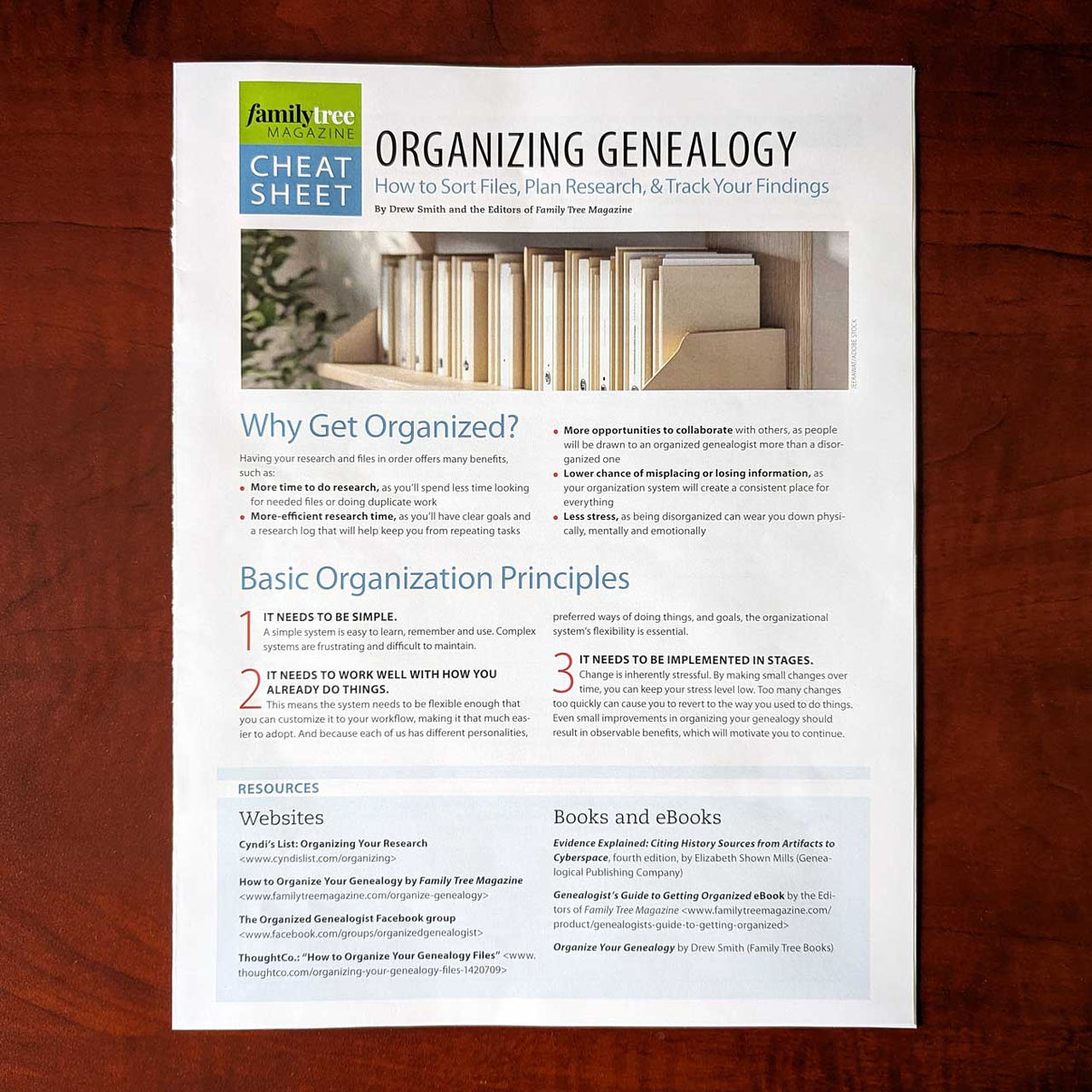 Organizing Your Genealogy Cheat Sheet - Print Edition – Family Tree ...